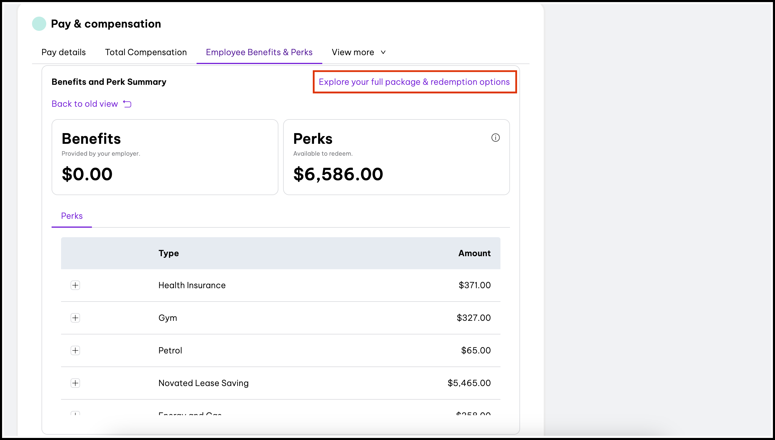 View your Compensation, Benefits and Perks – Employment Hero Help ...