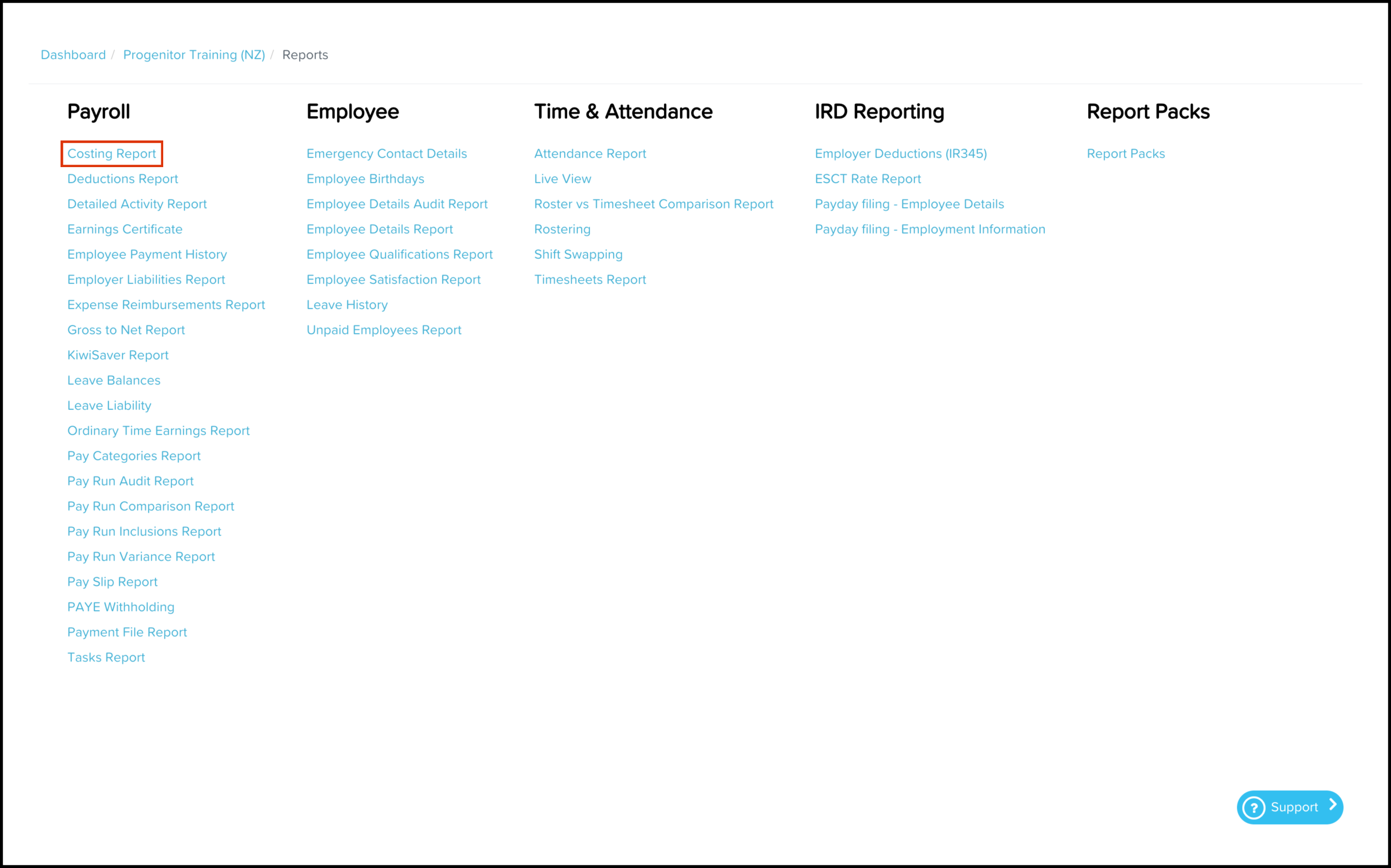 Costing Report | Payroll Web Platform – Employment Hero Help Centre (NZ)