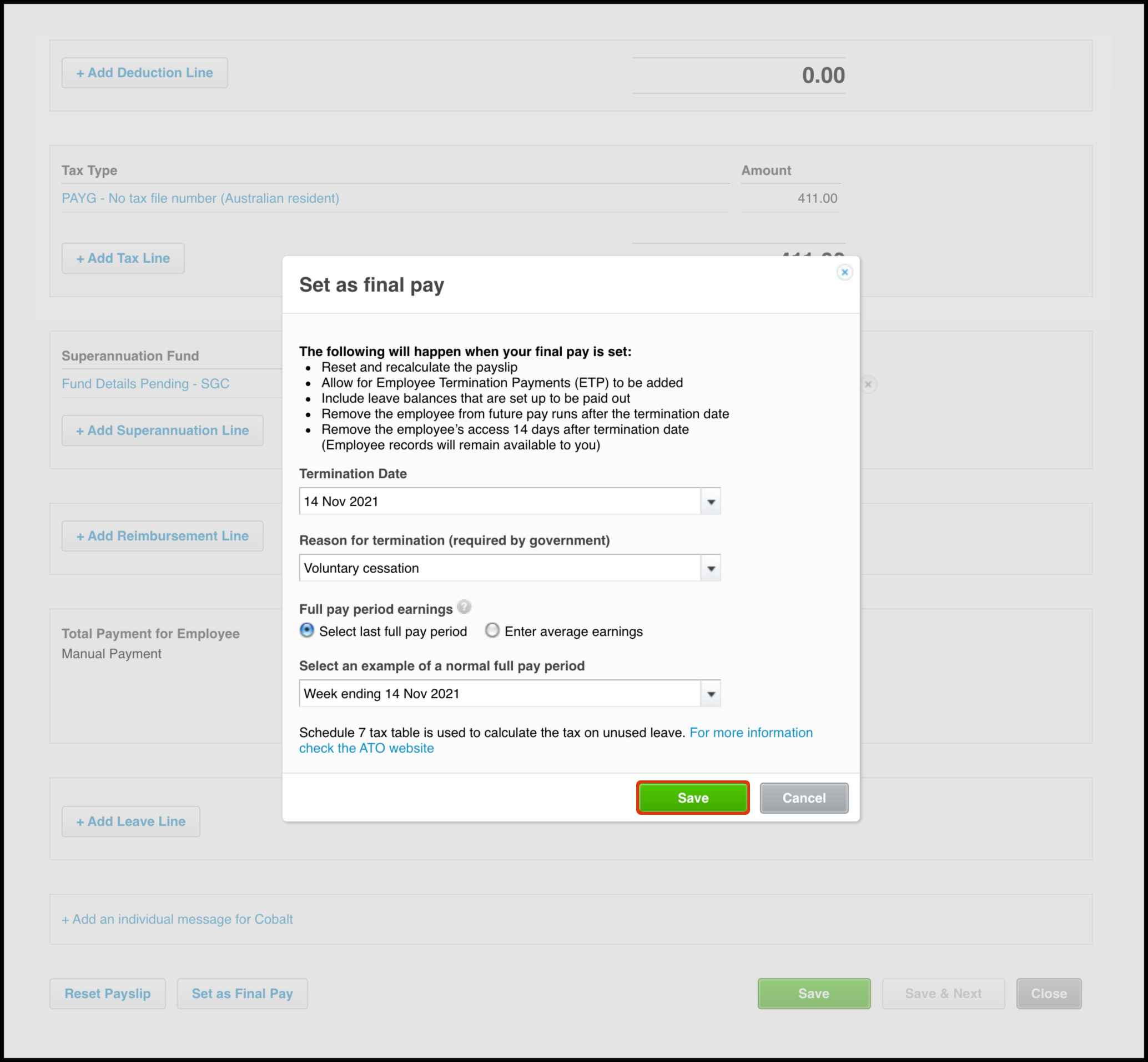 Xero guide: Employee termination – Employment Hero Help Centre (AU)