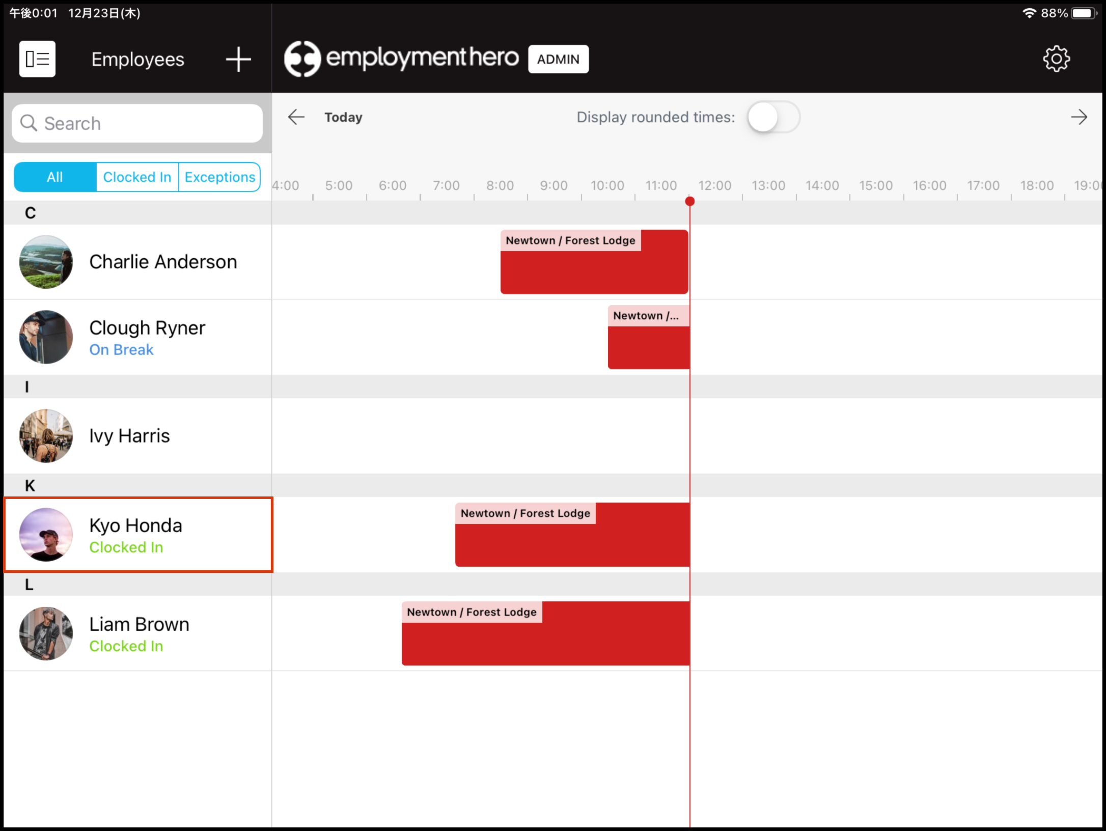 As an admin, how can I see an employee's shift details | Clock Me In ...