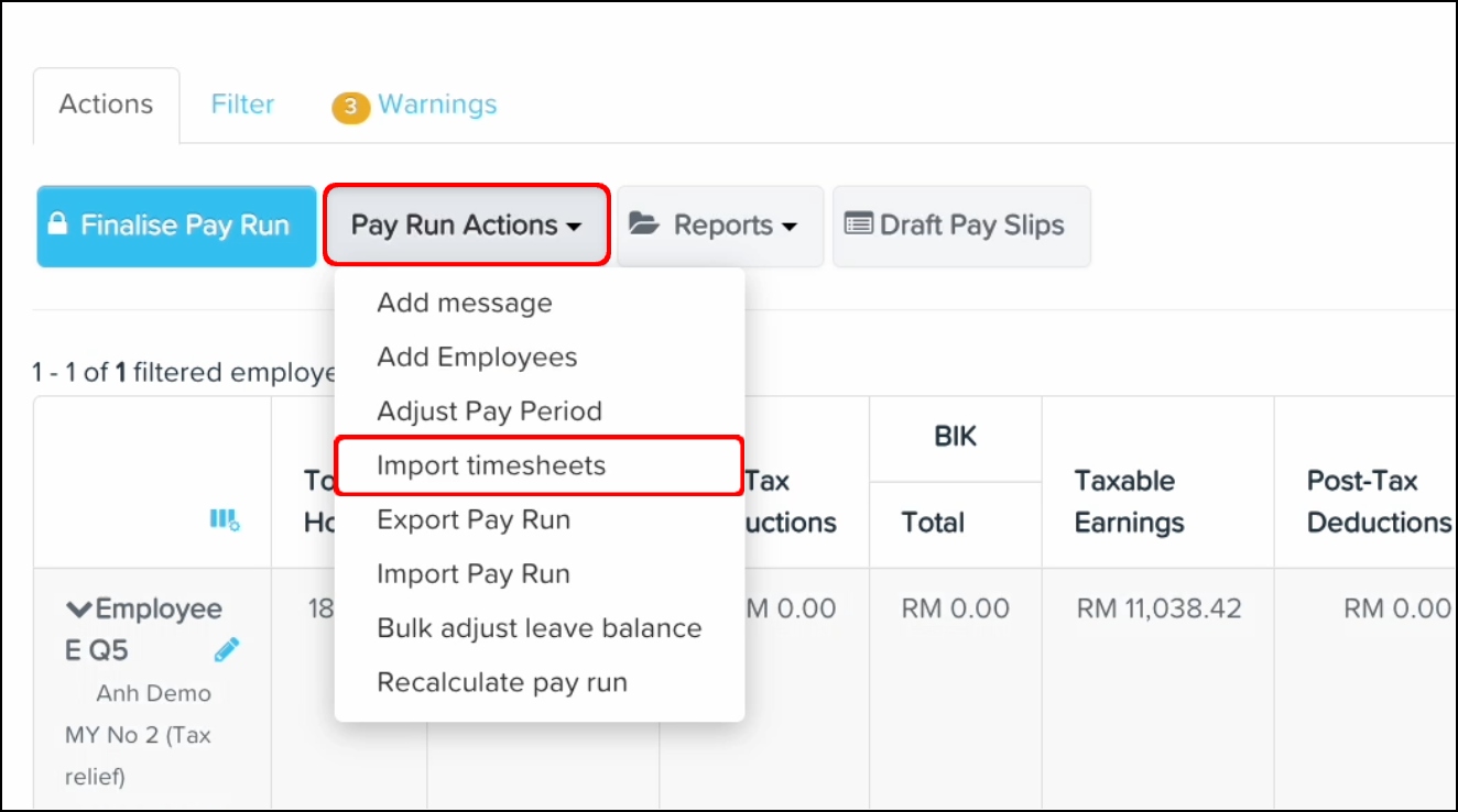 How to re-import timesheets into a pay run via the payroll platform – Employment Hero Help ...